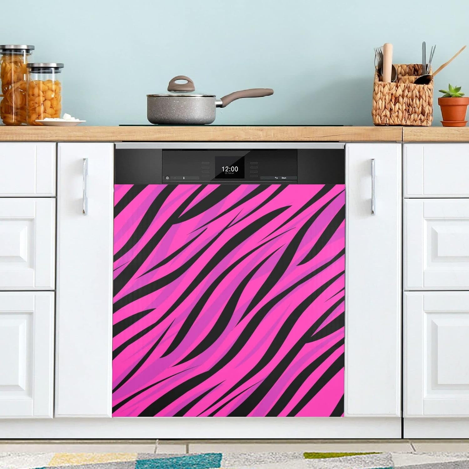 Front Dishwasher Magnet Sticker Cover Decorative Appliances Stickers ...