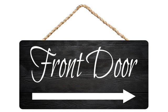 Front Door Arrow Wooden Hanging Sign Door Decor For Home Porch Decor ...