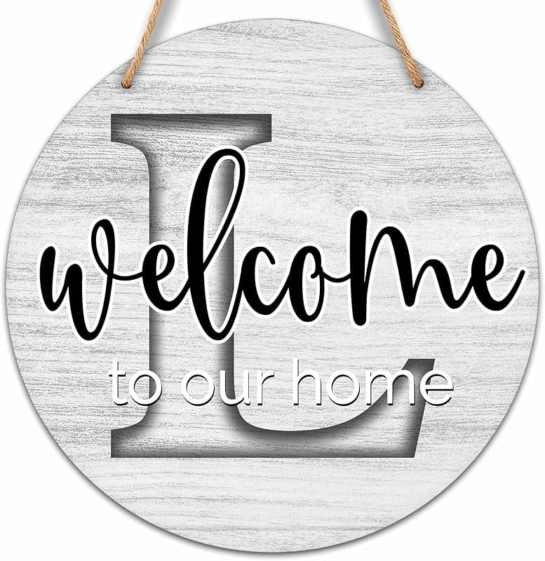 Front Door Decor Welcome Sign, Housewarming Gifts New Home, Monogram ...