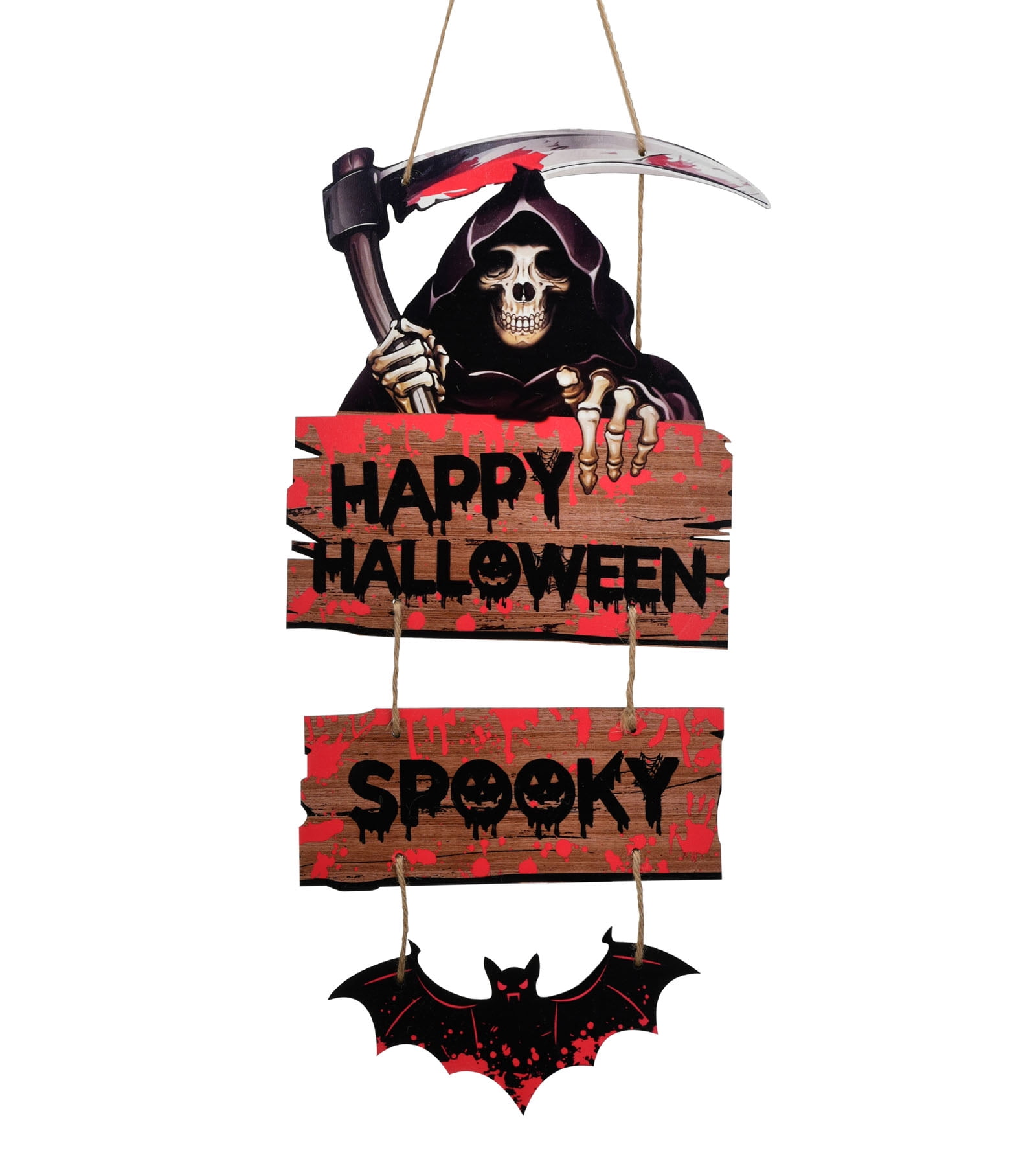 Front Door Decorations Halloween Door Sign Happy Halloween Hanging ...
