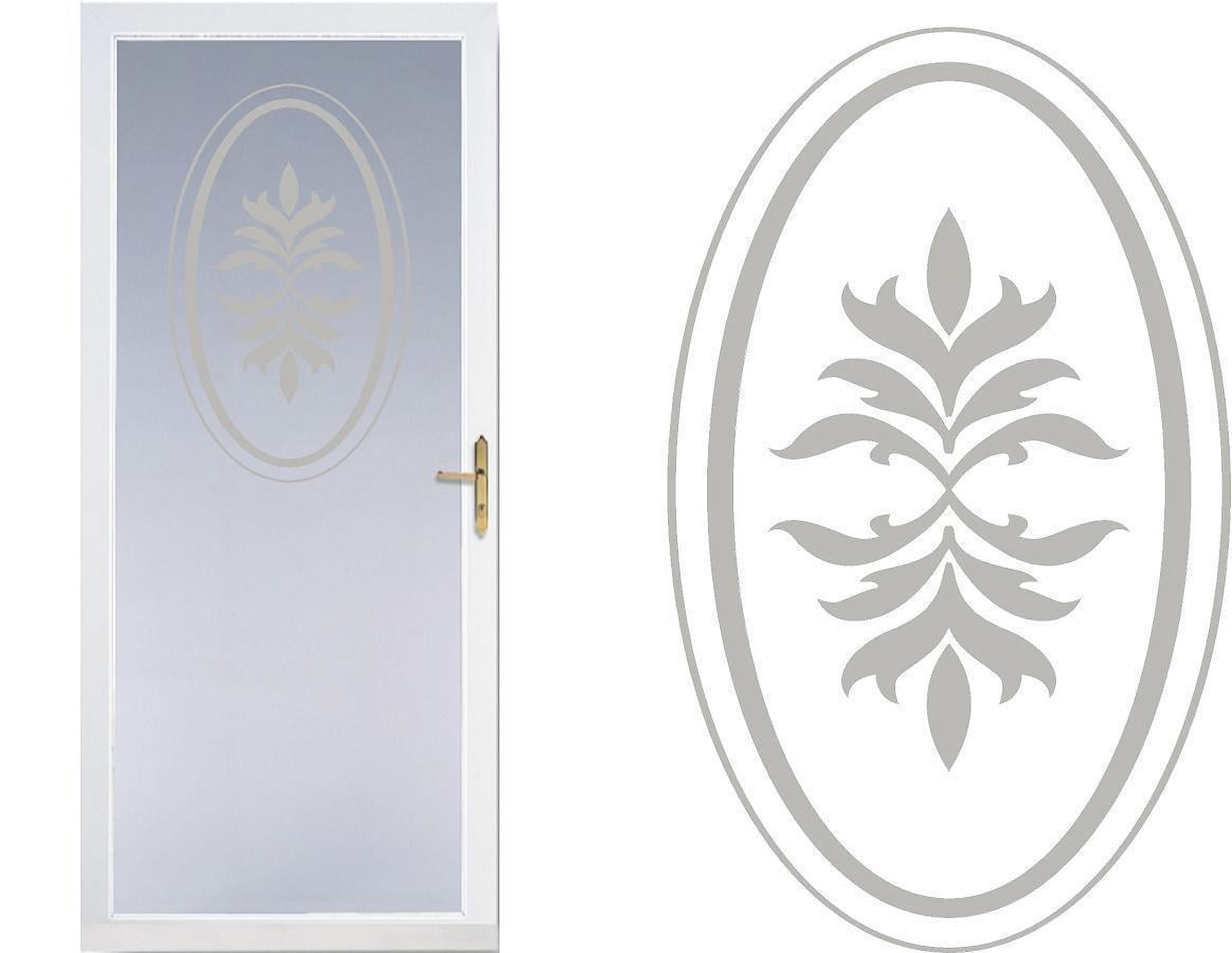 Front Door Etched Glass Look Decal Frosted Film Decals - Walmart.com