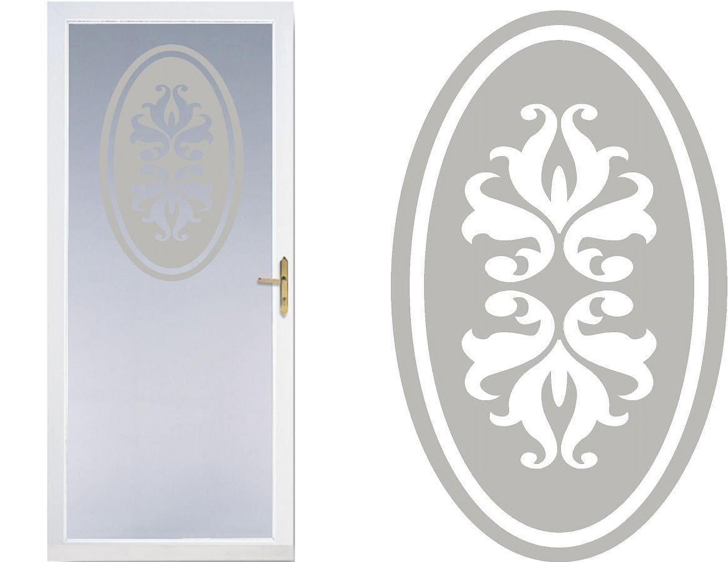 Front Door Etched Glass Look Decal Frosted Film Decals - Walmart.com