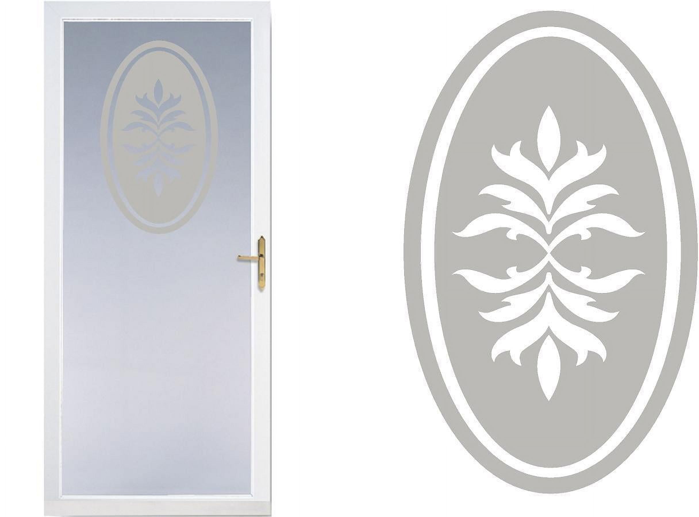 Front Door Etched Glass Look Decal Frosted Film Decals - Walmart.com