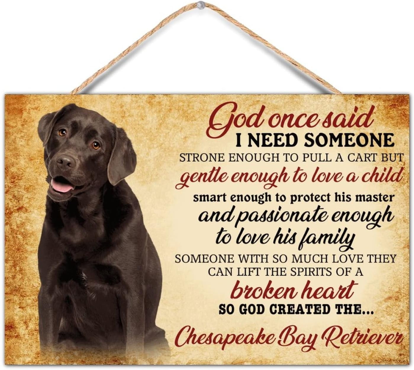 Front Door Family Home Decor Retriever Dog God Once Said Wooden Sign ...
