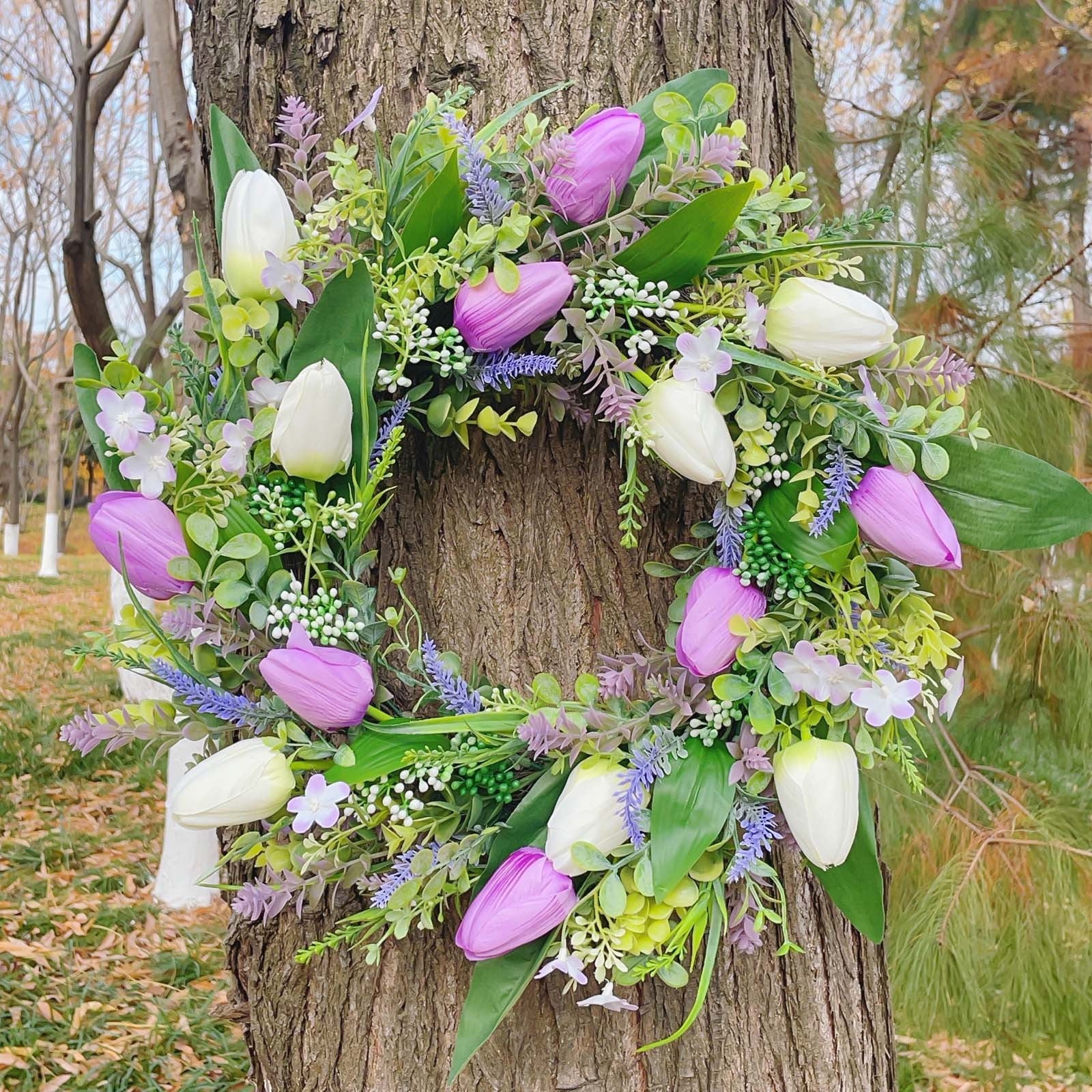 Front Door Garlands with Fragrant Flowers and Money Plants for Outdoor ...