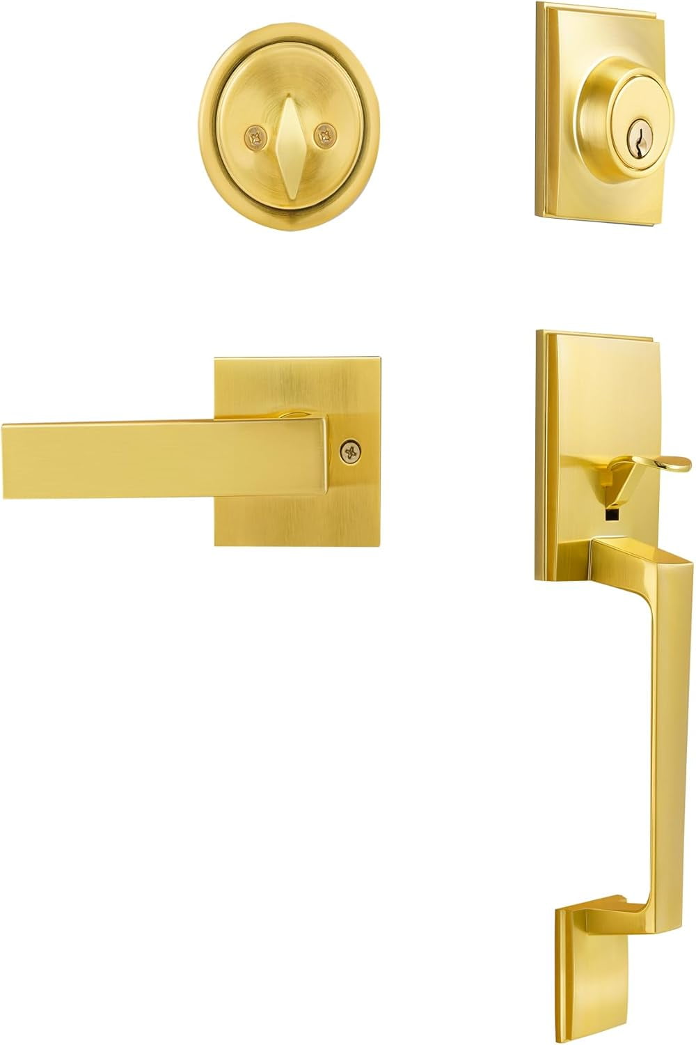 Front Door Handle and Deadbolt Set, Front Door Lock Set, Exterior Door ...