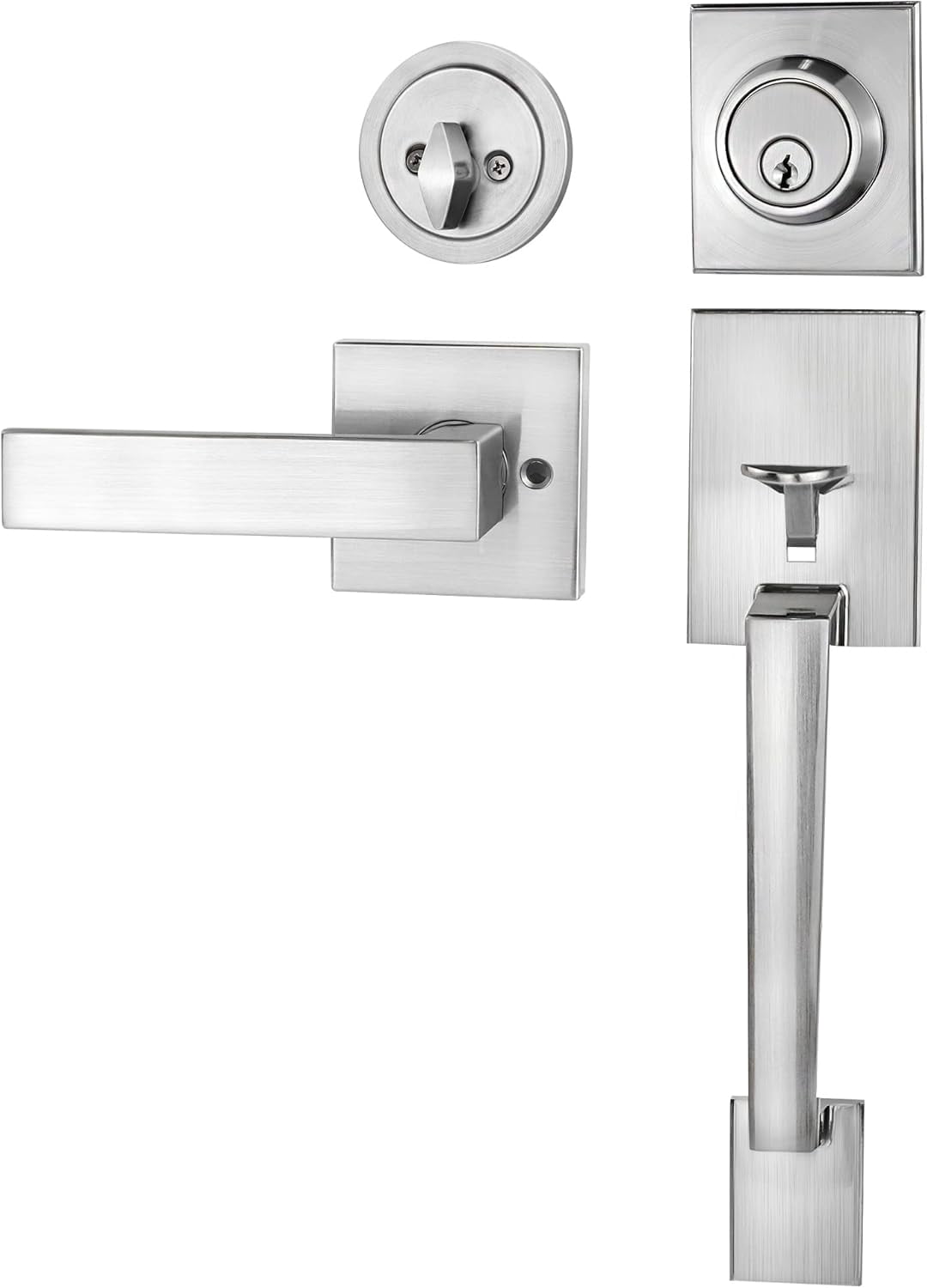 Front Door Handle and Deadbolt Set, Front Door Lock Set, Exterior Door ...