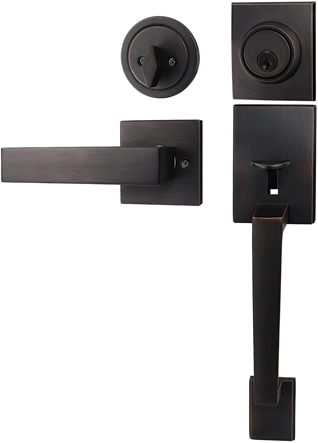 Front Door Handle and Deadbolt Set, Front Door Lock Set, Exterior Door ...