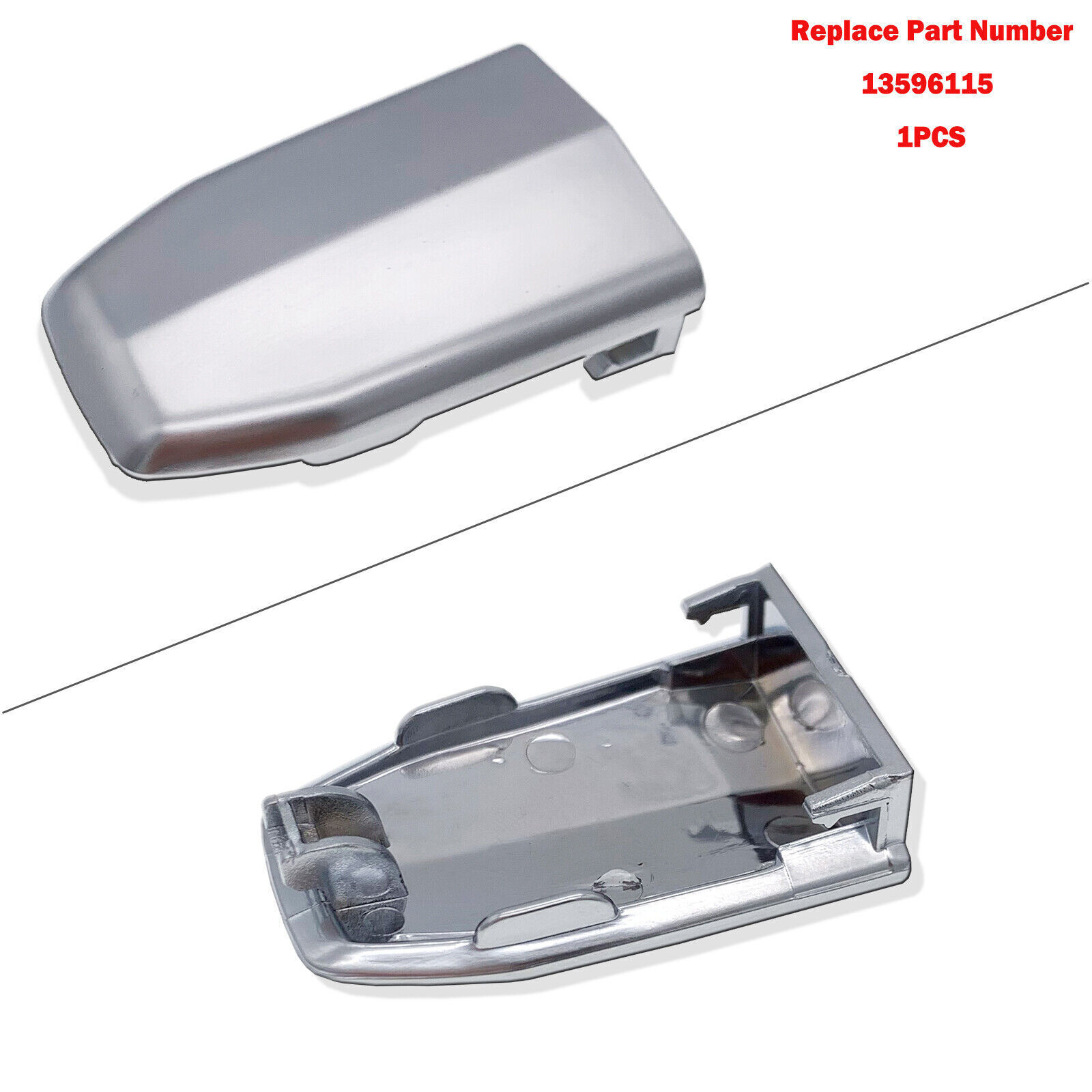 Front Door Handle Lock Cylinder Cover Silver For 2015-2020 Cadillac ...