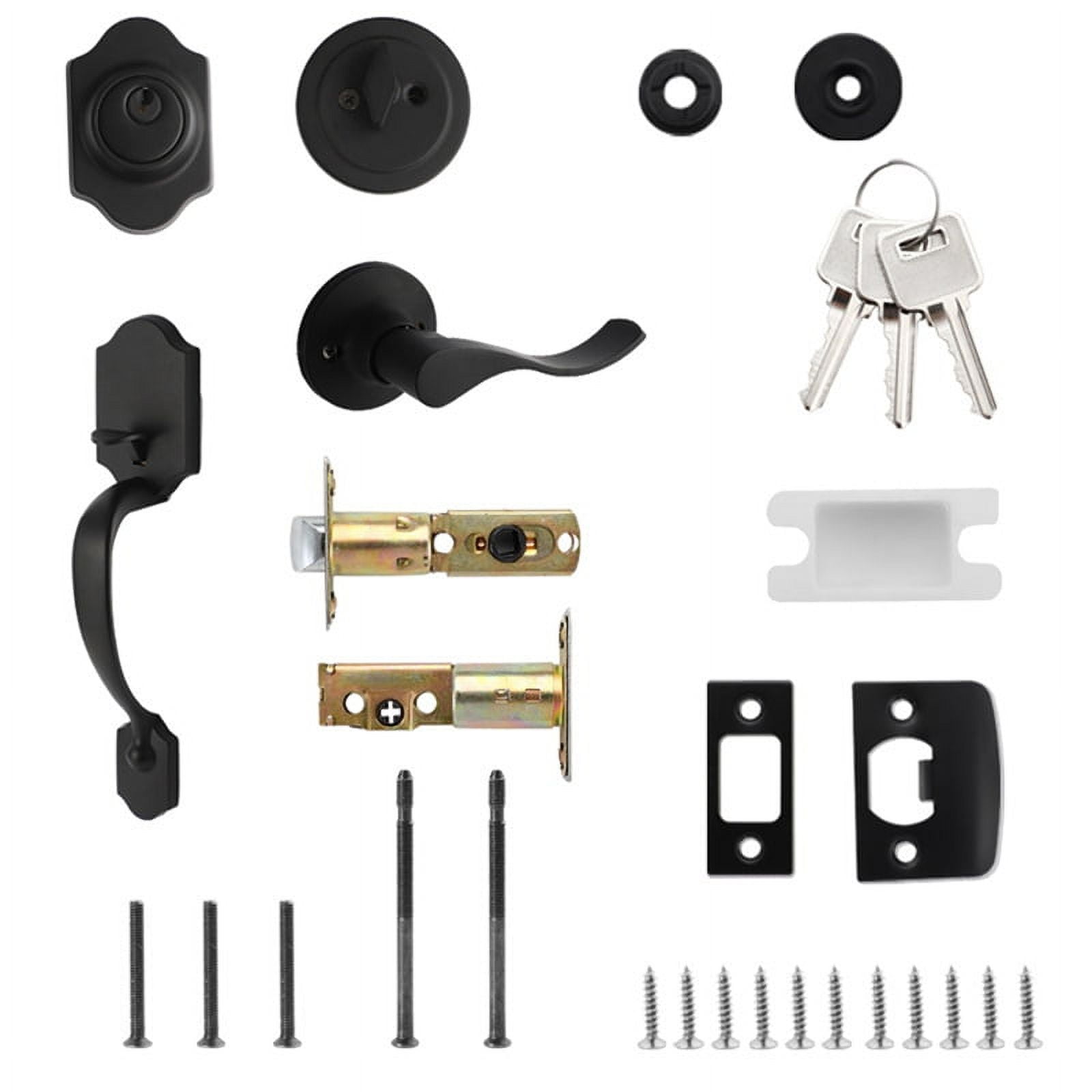 Front Door Handle and Deadbolt Set, Front Door Lock Set, Single ...