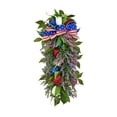 Front Door Holiday Wreath with Artificial Green Leaves & Flowers ...