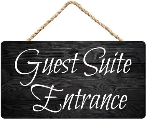 Front Door Home Signs - Guest Suite Entrance - Rustic Wooden Hanging ...