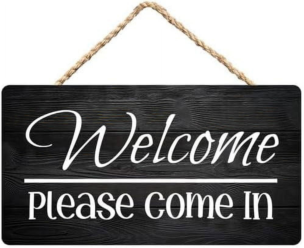 Front Door Home Signs - Welcome Come On In - Rustic Wooden Hanging Sign ...