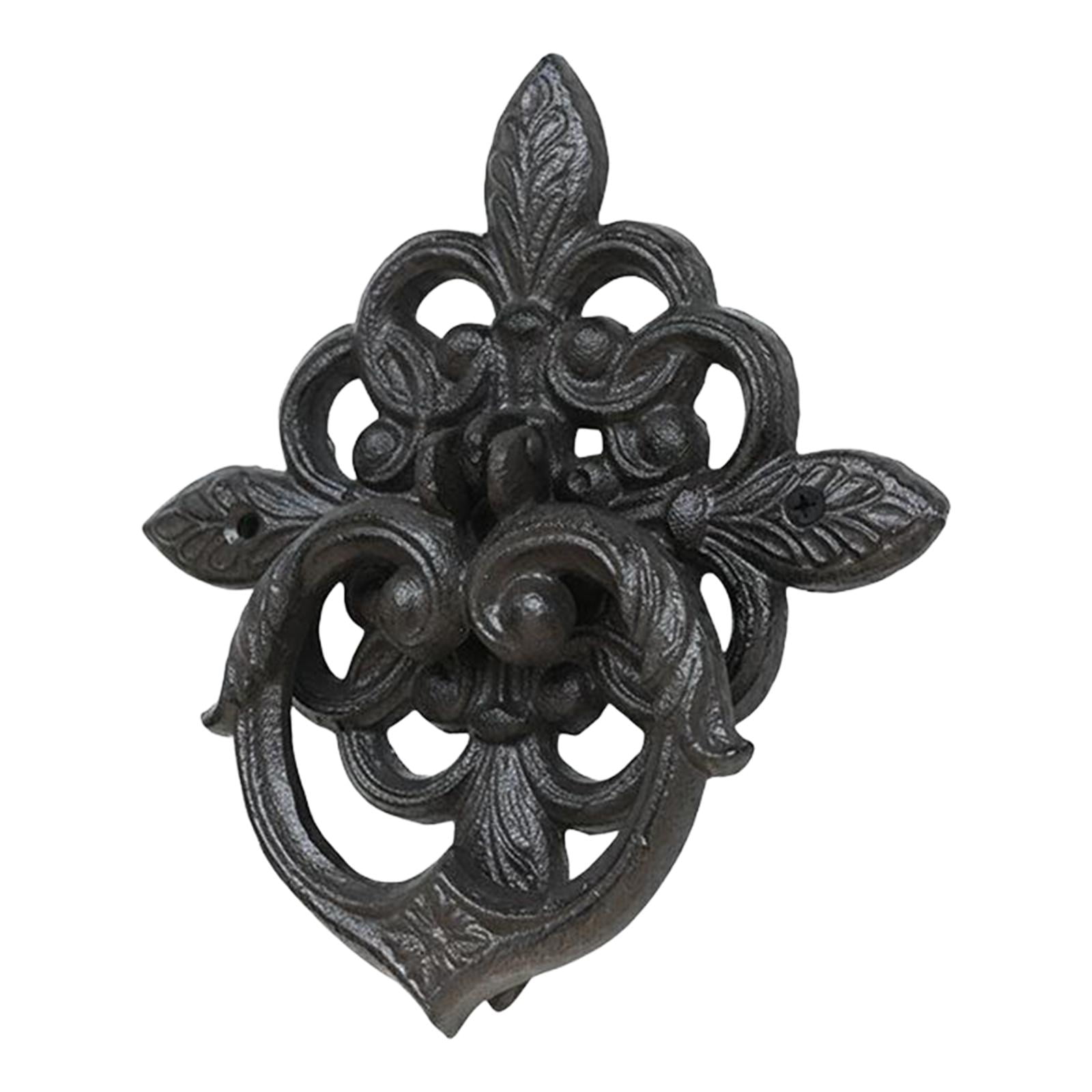 Front Door Knocker Door Pull Handle Gothic Cast Iron Petal Leaf Design ...
