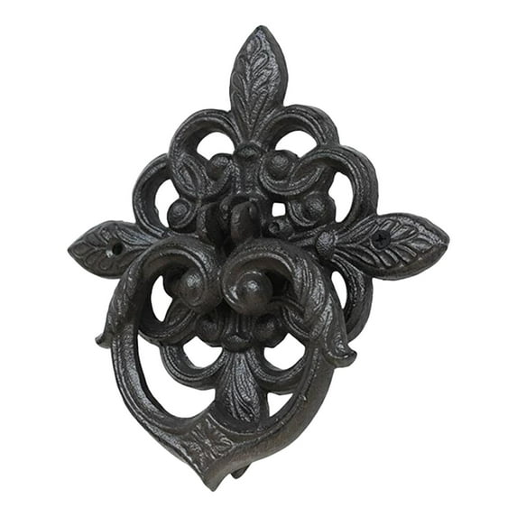 Front Door Knocker Door Pull Handle Gothic Cast Iron Petal Leaf Design ...