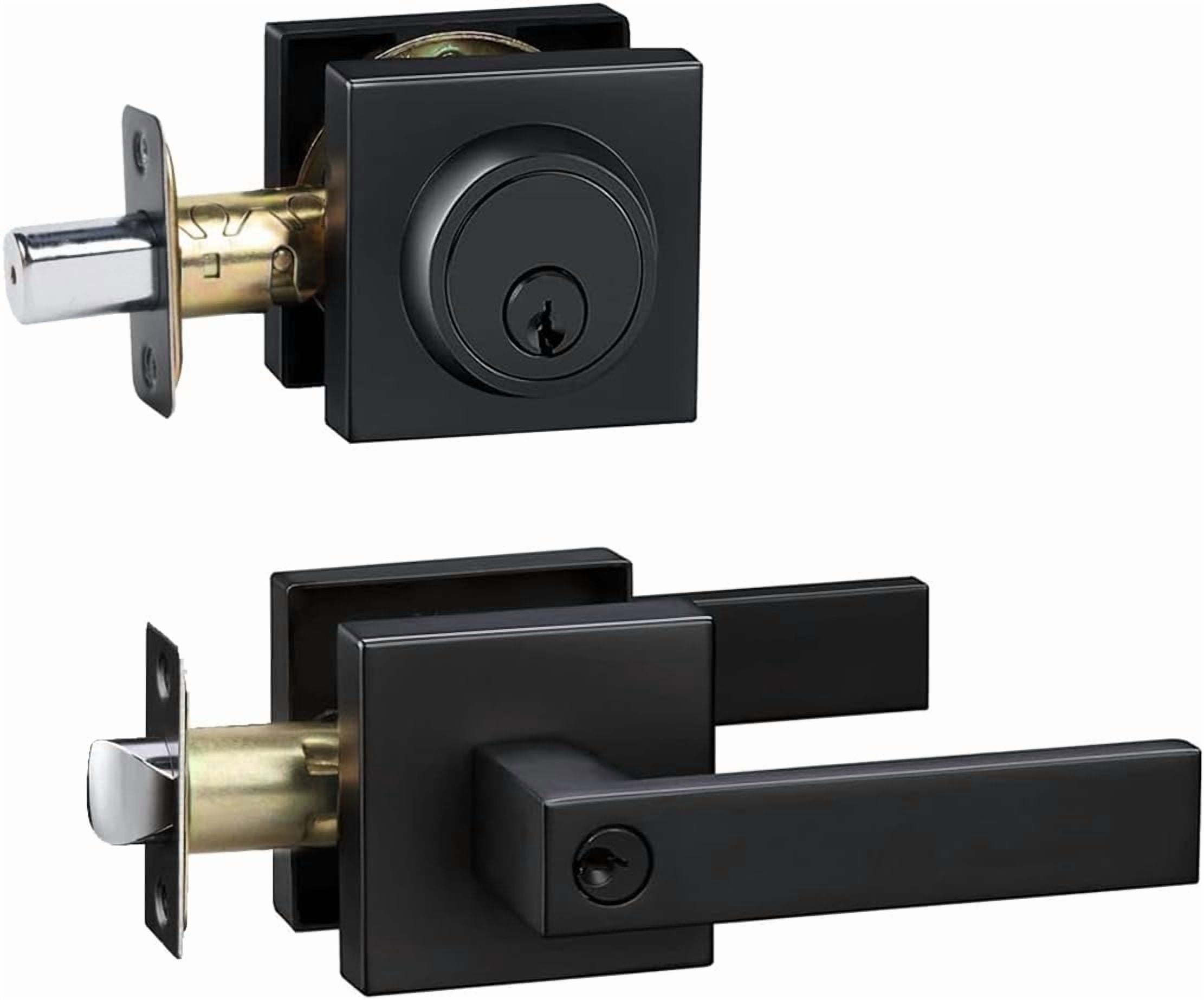 Front Door Lock Set Exterior Door Lock Set,Door Handle with Single ...