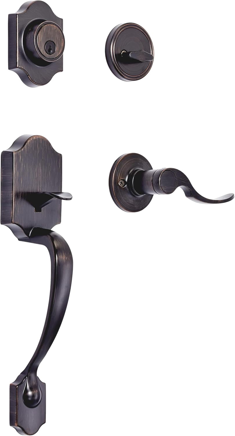 Front Door Lock Set, Handleset with Shelby Lever, Level Handle ...