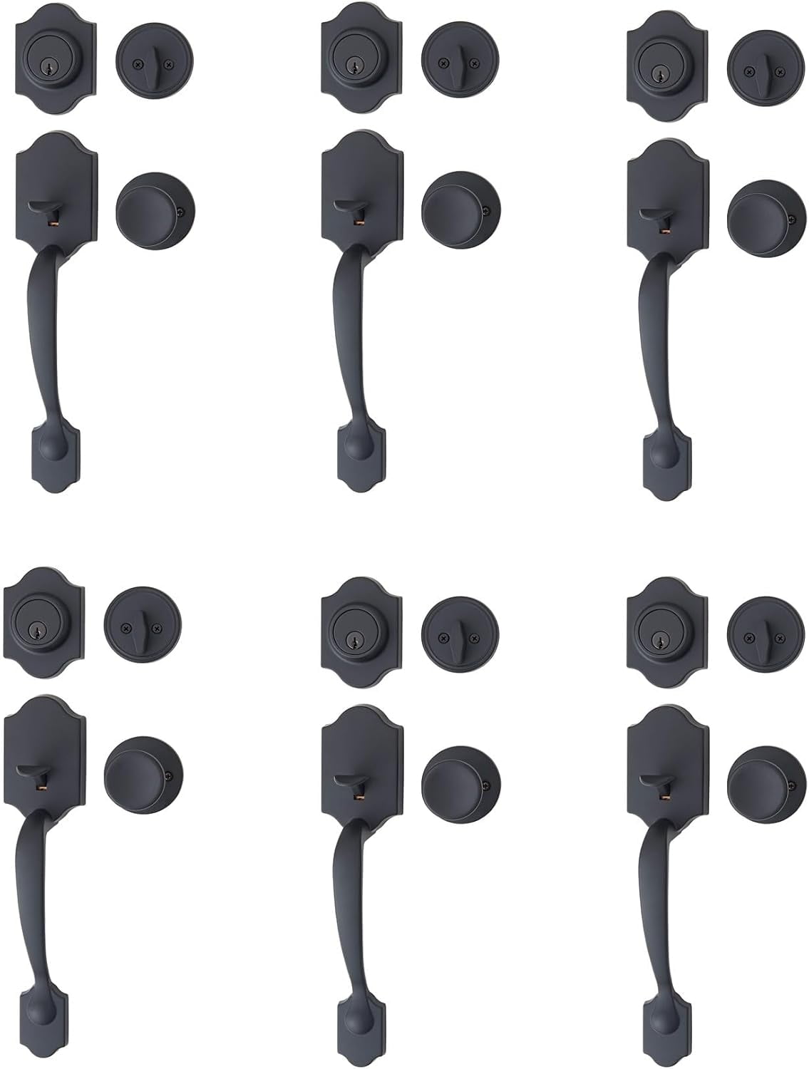 Front Door Lock Set, Handleset with Tulip Knob, Level Door Handle ...