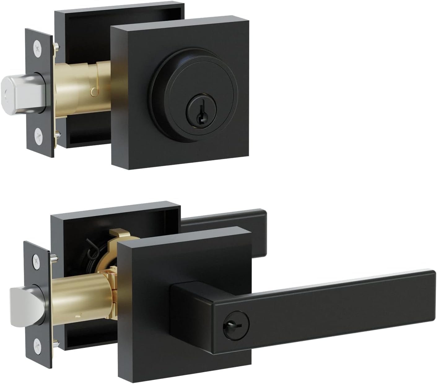 Front Door Lock Set,Keyed Alike Heavy Duty Exterior Door Lock Set,Entry ...