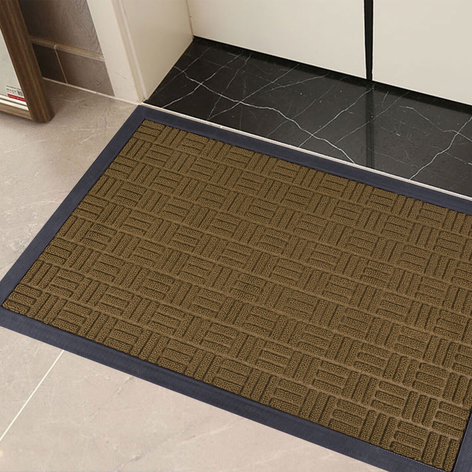 Front Door Mat 24''x35'' Thick Rubber Rug Non Slip Entryway Floor Mat ...