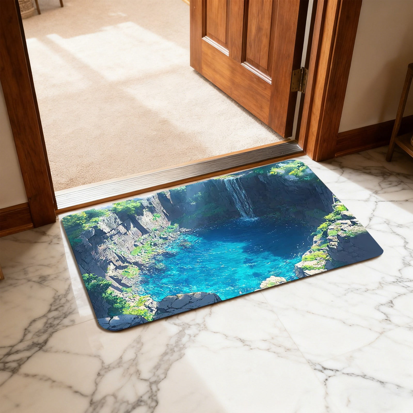 Front Door Mat Entrance, 3D Optical Illusion Rug, Welcome Mat, Vortex ...