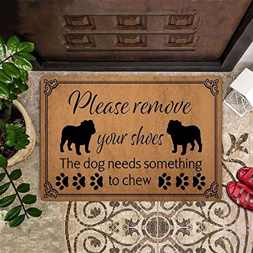 Front Door Mat Funny Welcome Funny Doormat Favourable Towards Bulldog ...
