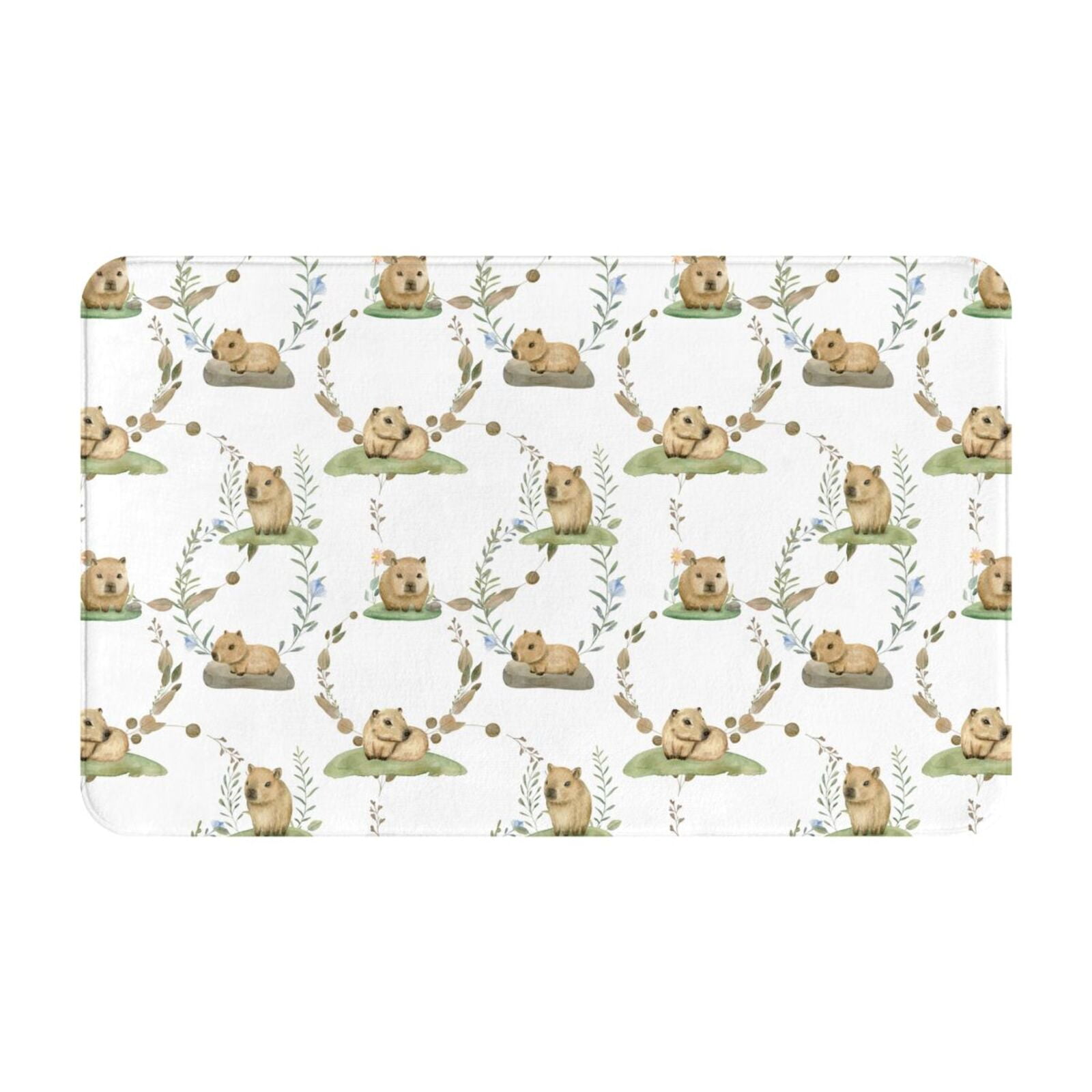 Front Door Mat Indoor Entrance, Capybara Plant 31.5x20 Non-Slip ...
