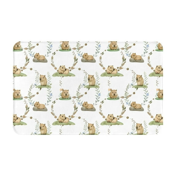 Front Door Mat Indoor Entrance, Capybara Plant 31.5x20 Non-Slip ...