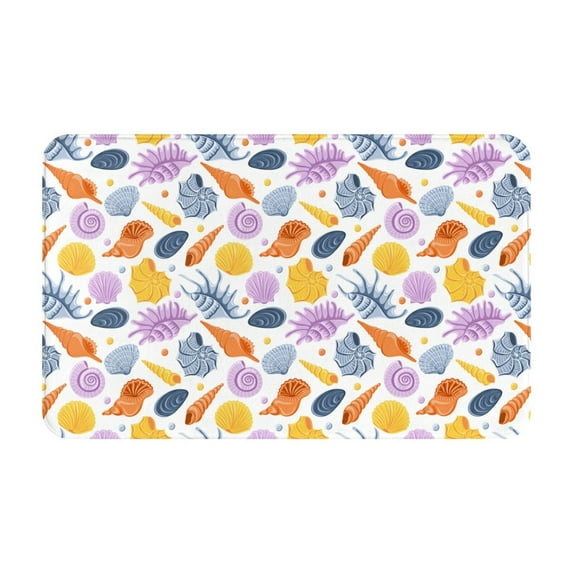 Front Door Mat Indoor Entrance, Cartoon Shell Conch 31.5x20 Non-Slip ...