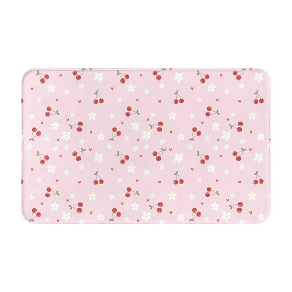 Front Door Mat Indoor Entrance, Cute Berry Flower Love 31.5x20 Non-Slip ...