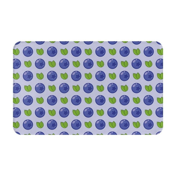 Front Door Mat Indoor Entrance, Cute Blueberry Green Leaves 31.5x20 Non ...