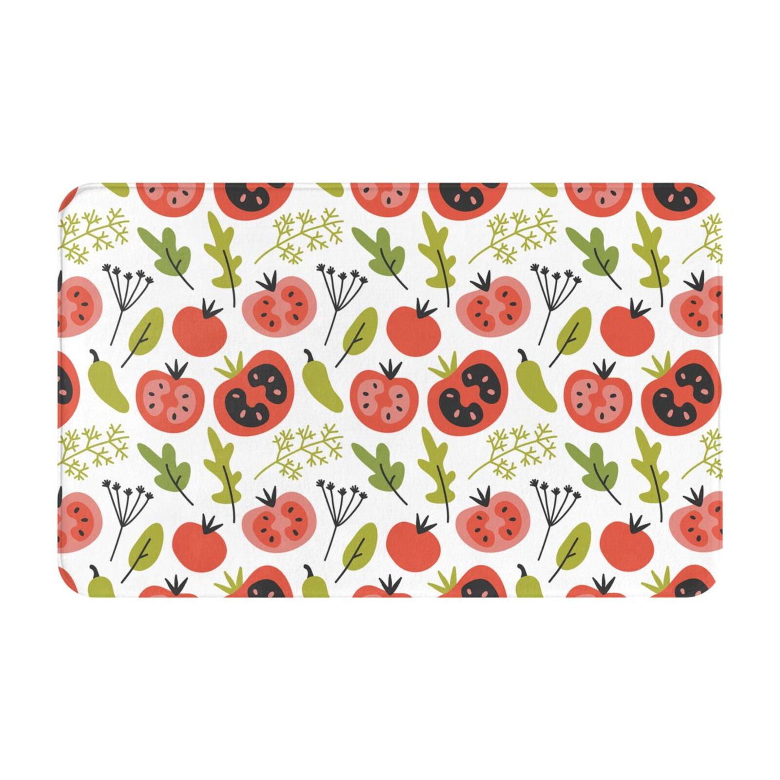 Front Door Mat Indoor Entrance, Cute Tomato Green Pepper 31.5x20 Non ...