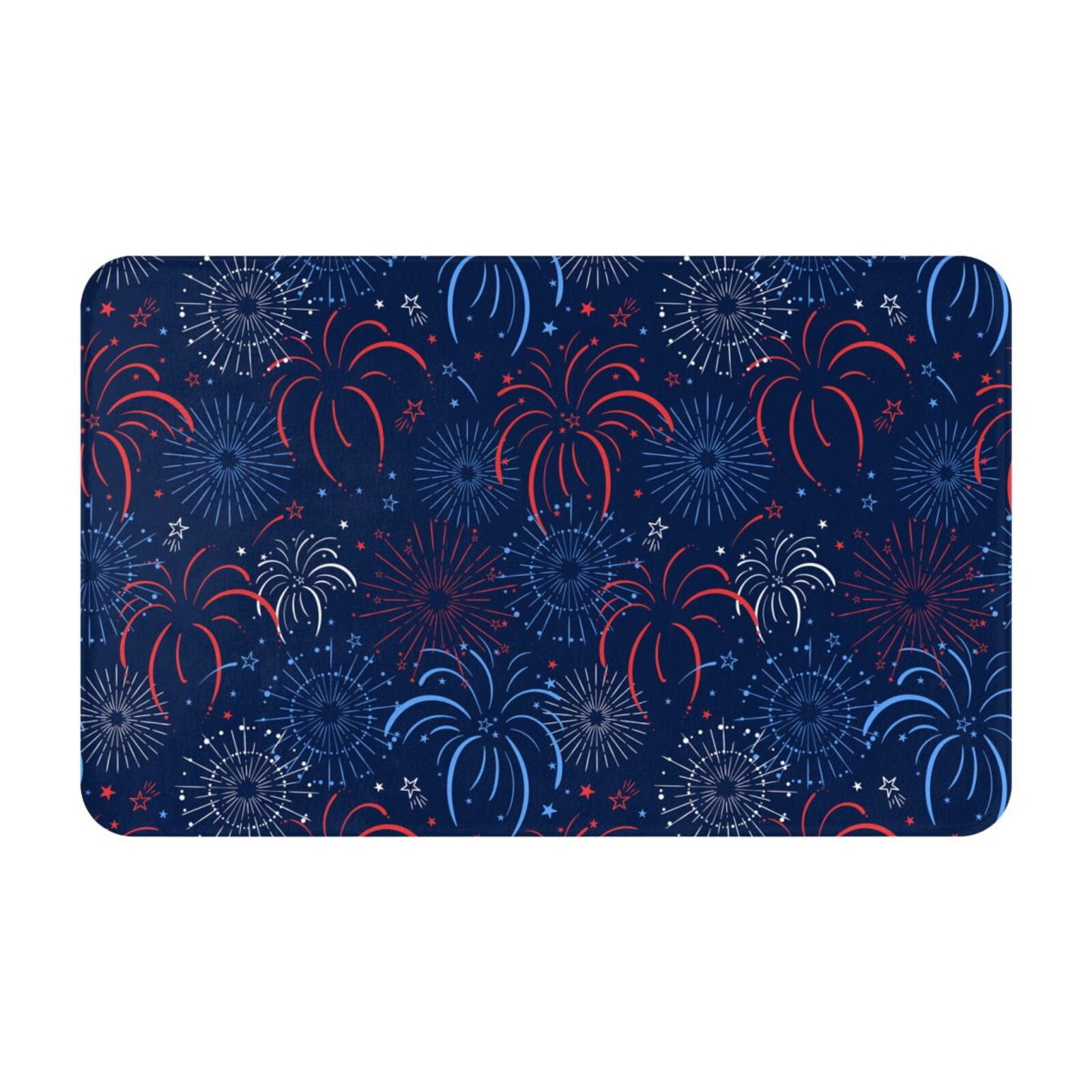 Front Door Mat Indoor Entrance, Firework 31.5x20 Non-Slip Washable ...