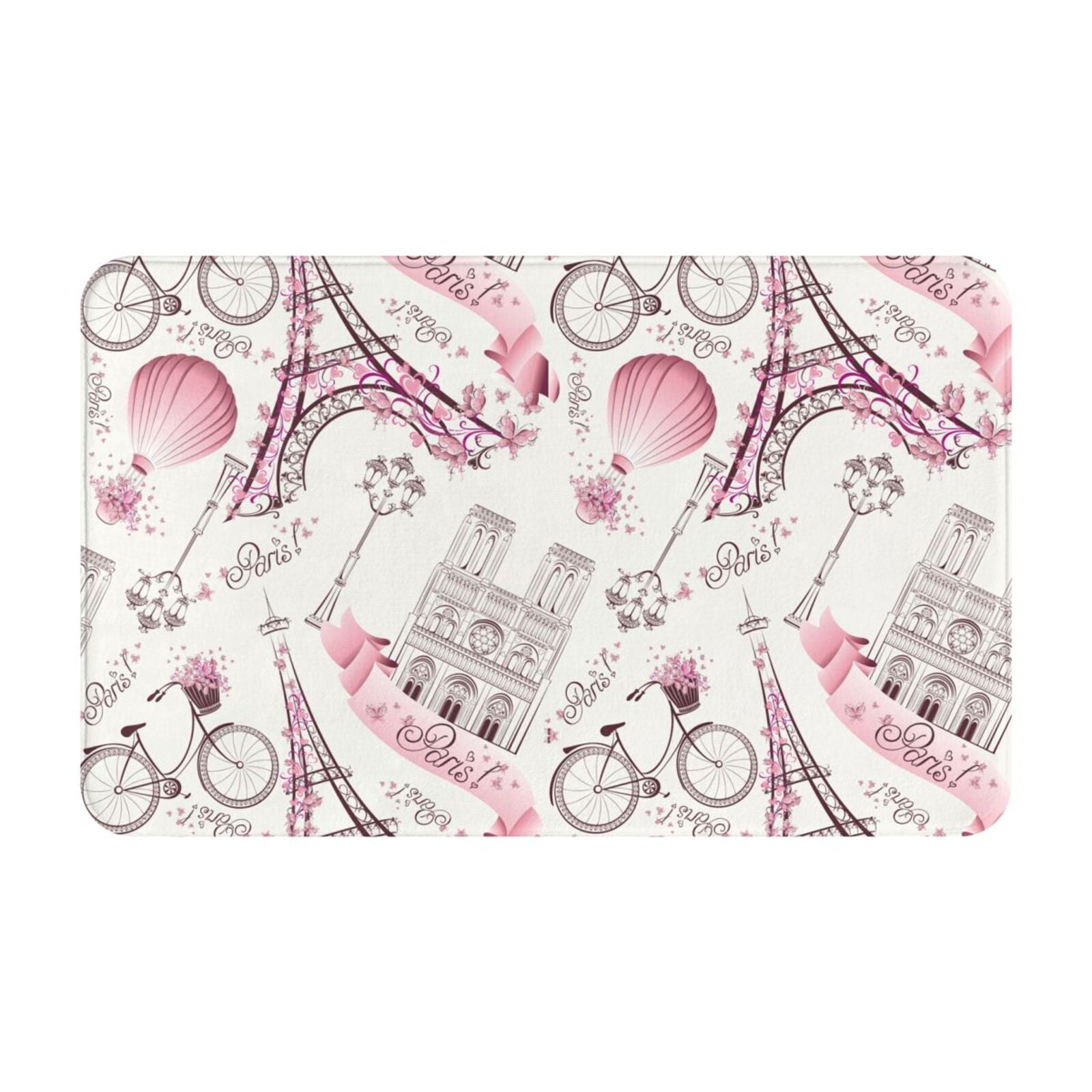 Front Door Mat Indoor Entrance, Romantic Travel In Paris 31.5x20 Non ...
