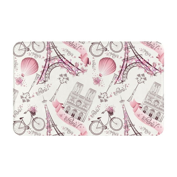 Front Door Mat Indoor Entrance, Romantic Travel In Paris 31.5x20 Non ...