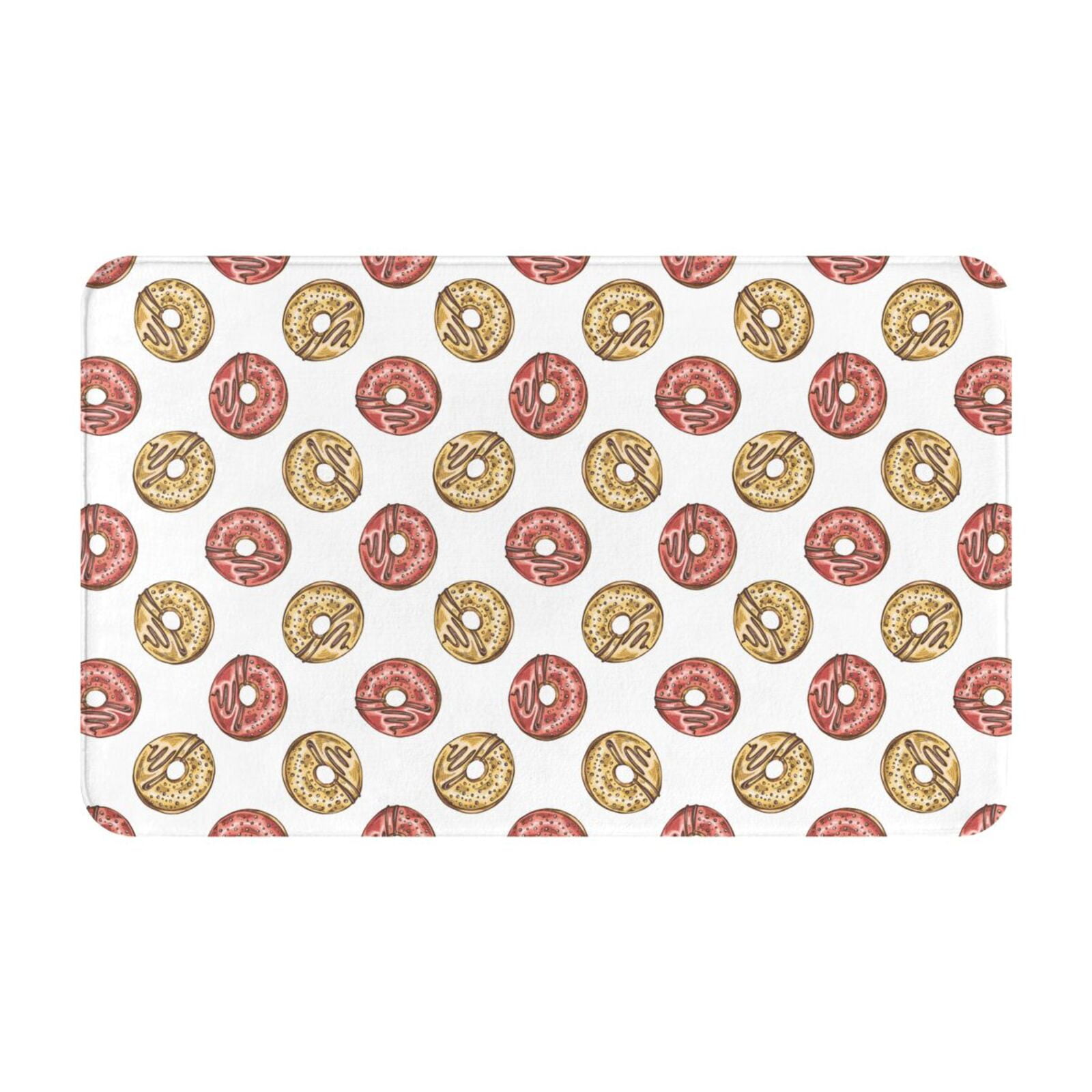 Front Door Mat Indoor Entrance, Simple Donut Print 31.5x20 Non-Slip ...