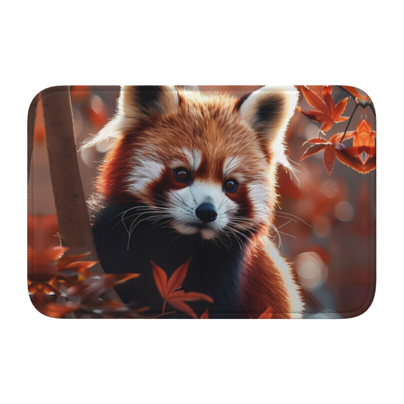 Front Door Mat Indoor/Outdoor Entrance - Red Panda Autumn Branches 15 ...