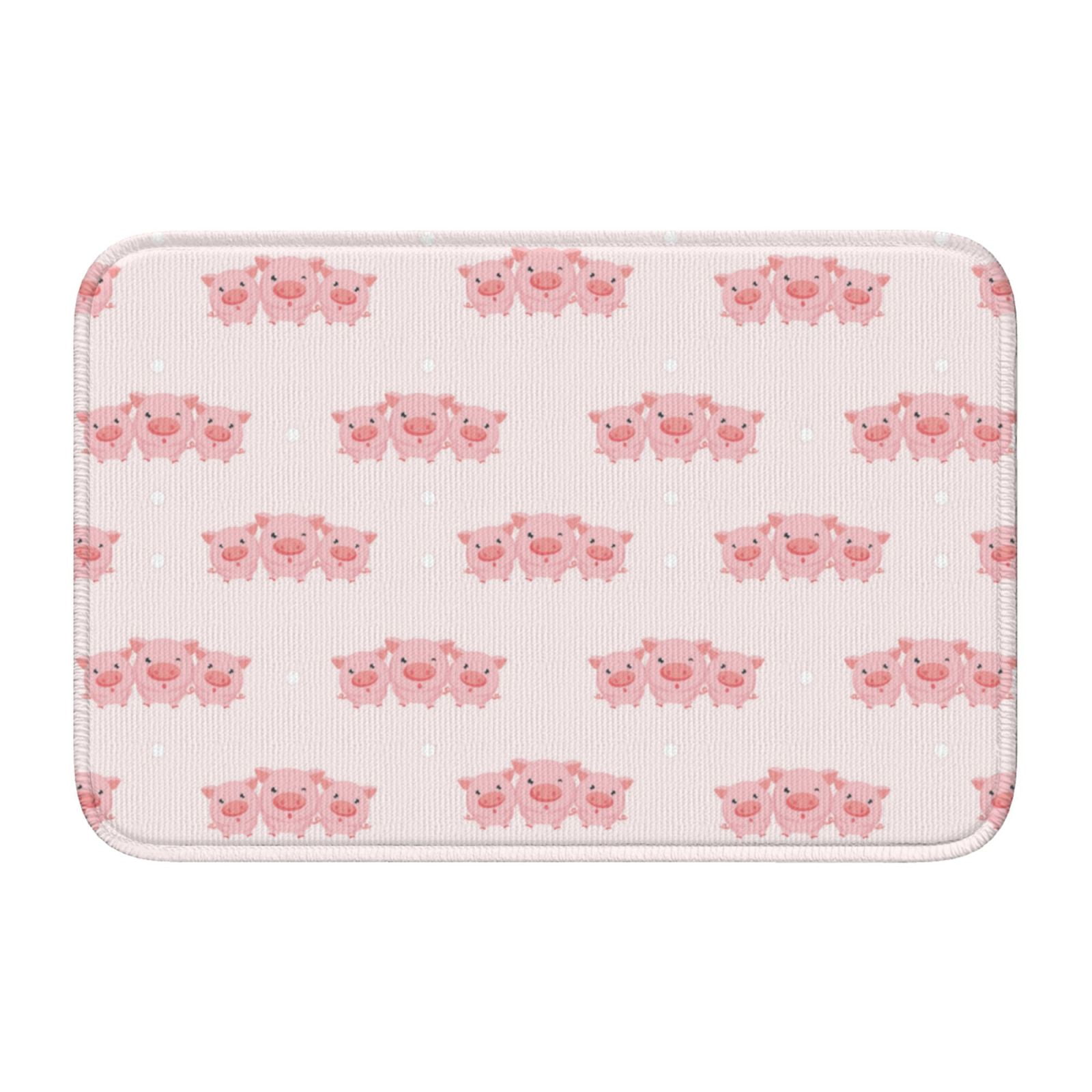Front Door Mat Indoor/Outdoor Entrance - Three Cute Pigs Pink 15.7x23.6 ...