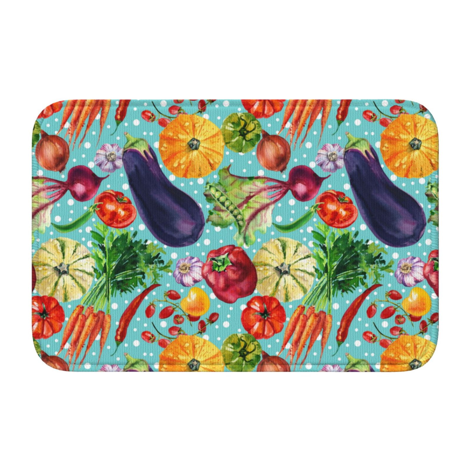 Front Door Mat Indoor/Outdoor Entrance - Vegetable (2) 15.7x23.6 Non ...