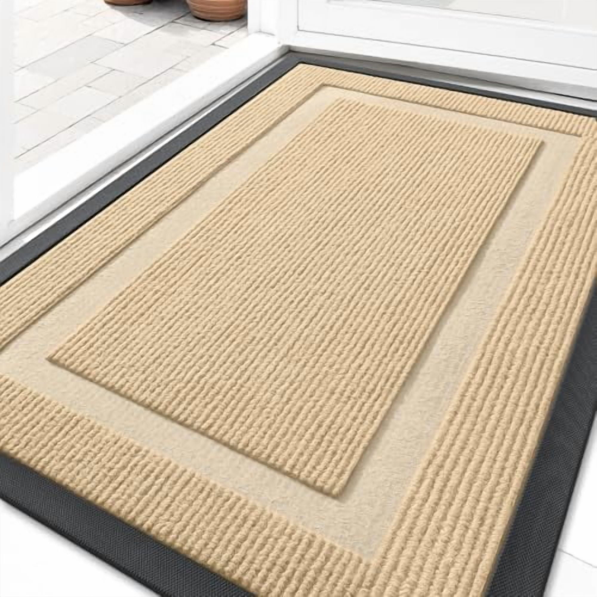 Front Door Mat Indoor Outdoor Entrance, Waterproof All-Season, All ...