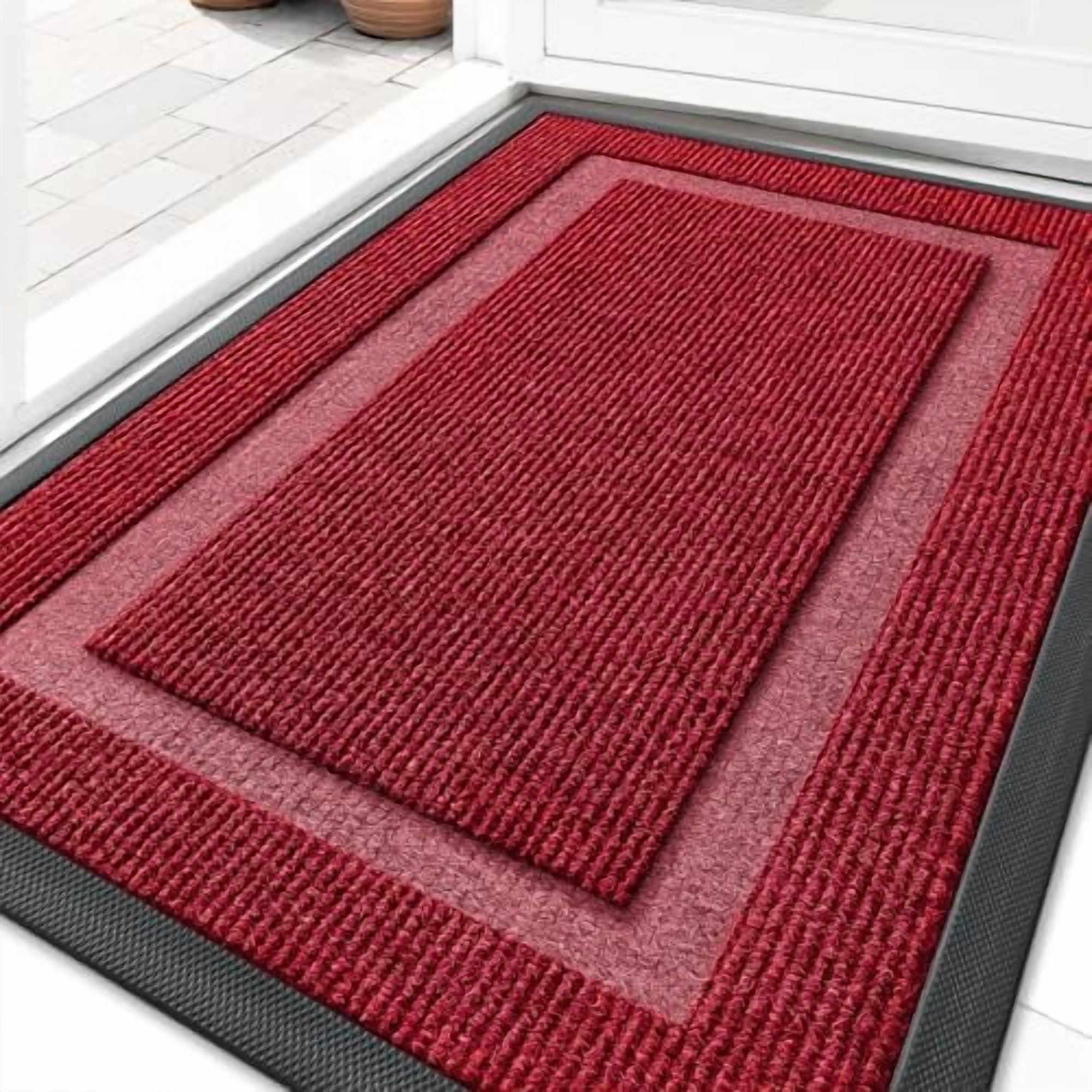 Front Door Mat Indoor Outdoor Entrance, Waterproof All-Season, All ...