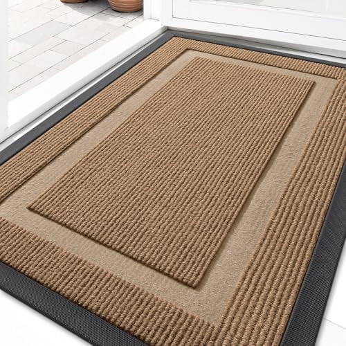 Front Door Mat Indoor Outdoor Entrance, Waterproof All-Season, All ...