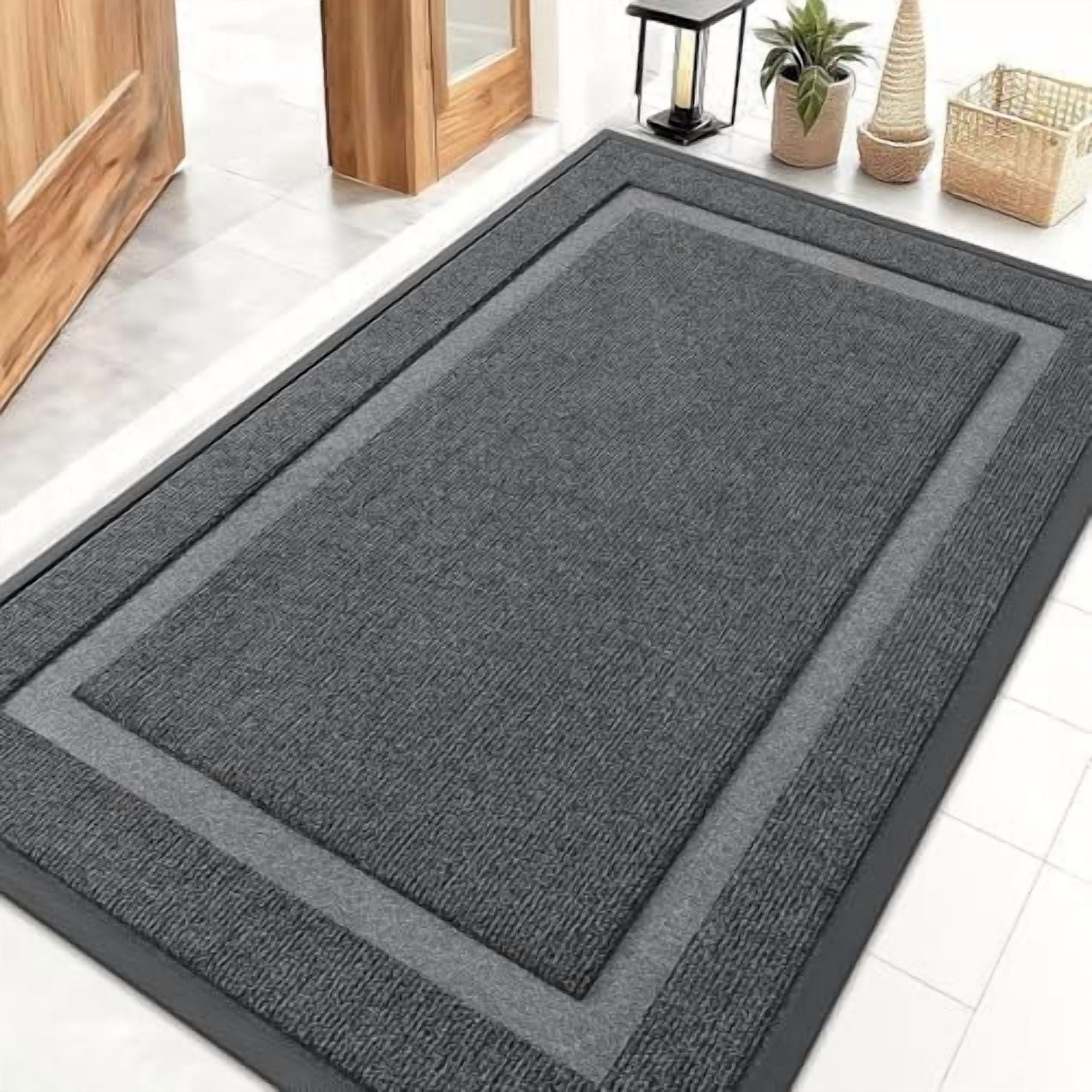 Front Door Mat Indoor Outdoor Entrance, Waterproof All-Season, All ...