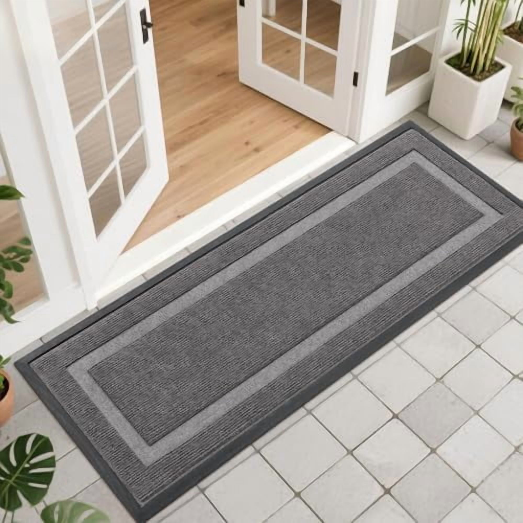 Front Door Mat Indoor Outdoor Entrance, Waterproof All-Season, All ...