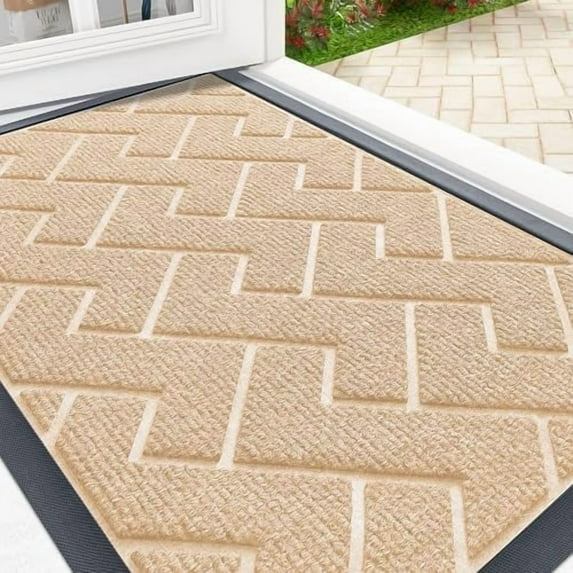 Front Door Mat Indoor Outdoor Entrance, Waterproof All-Season, All ...