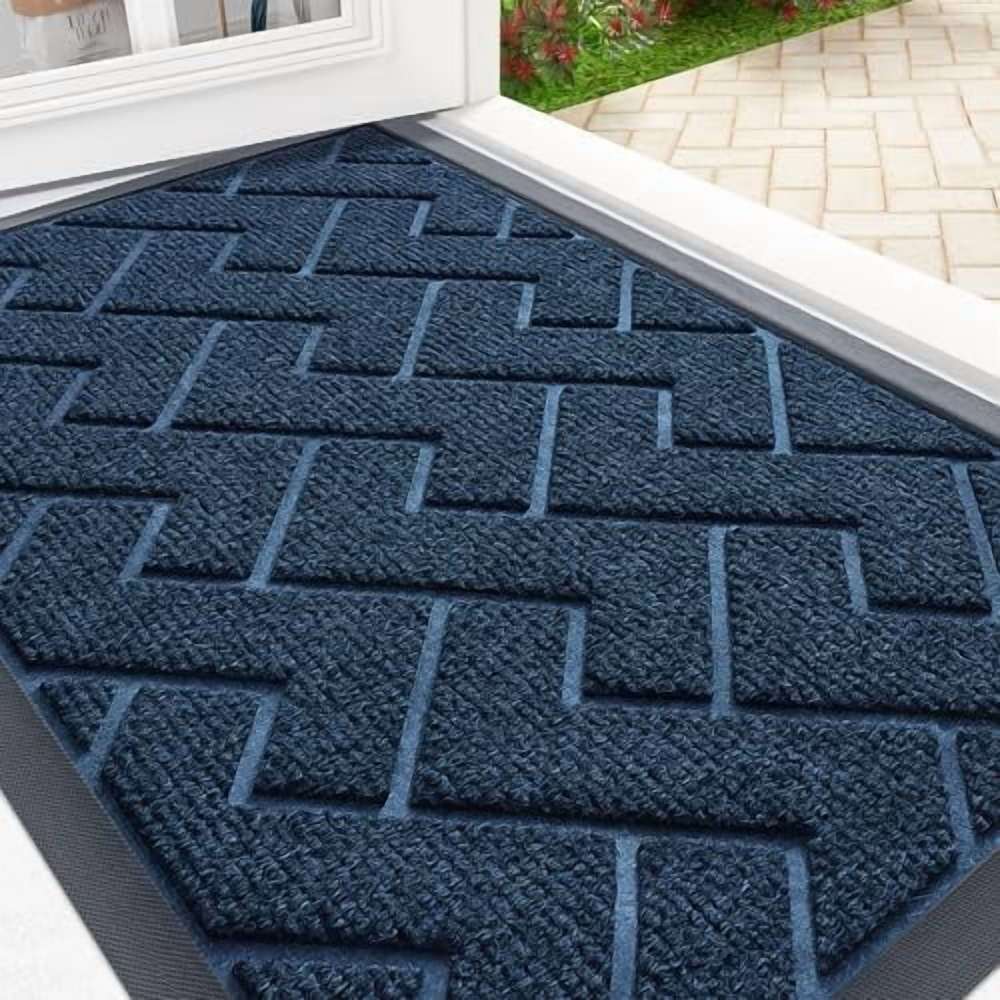 Front Door Mat Indoor Outdoor Entrance, Waterproof All-Season, All ...