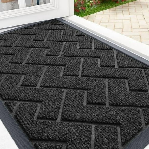 Front Door Mat Indoor Outdoor Entrance, Waterproof All-Season, All ...