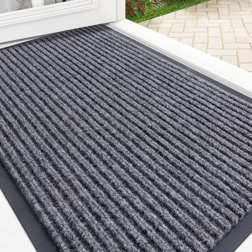 Front Door Mat Indoor Outdoor Entrance, Waterproof Heavy Duty Doormat ...