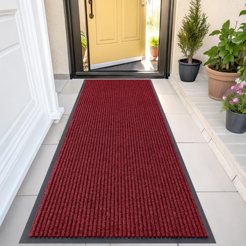 Front Door Mat Indoor Outdoor Entrance, Waterproof Heavy Duty Doormat ...