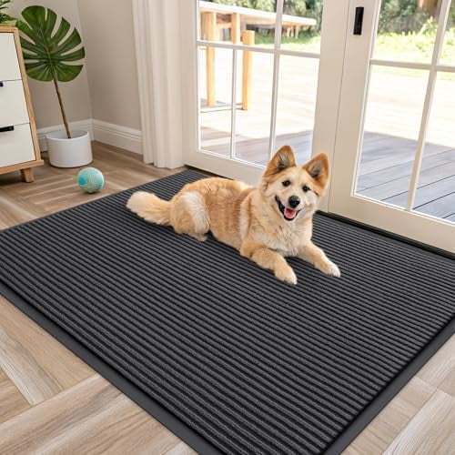 Front Door Mat Indoor Outdoor Entrance, Waterproof Heavy Duty Doormat ...